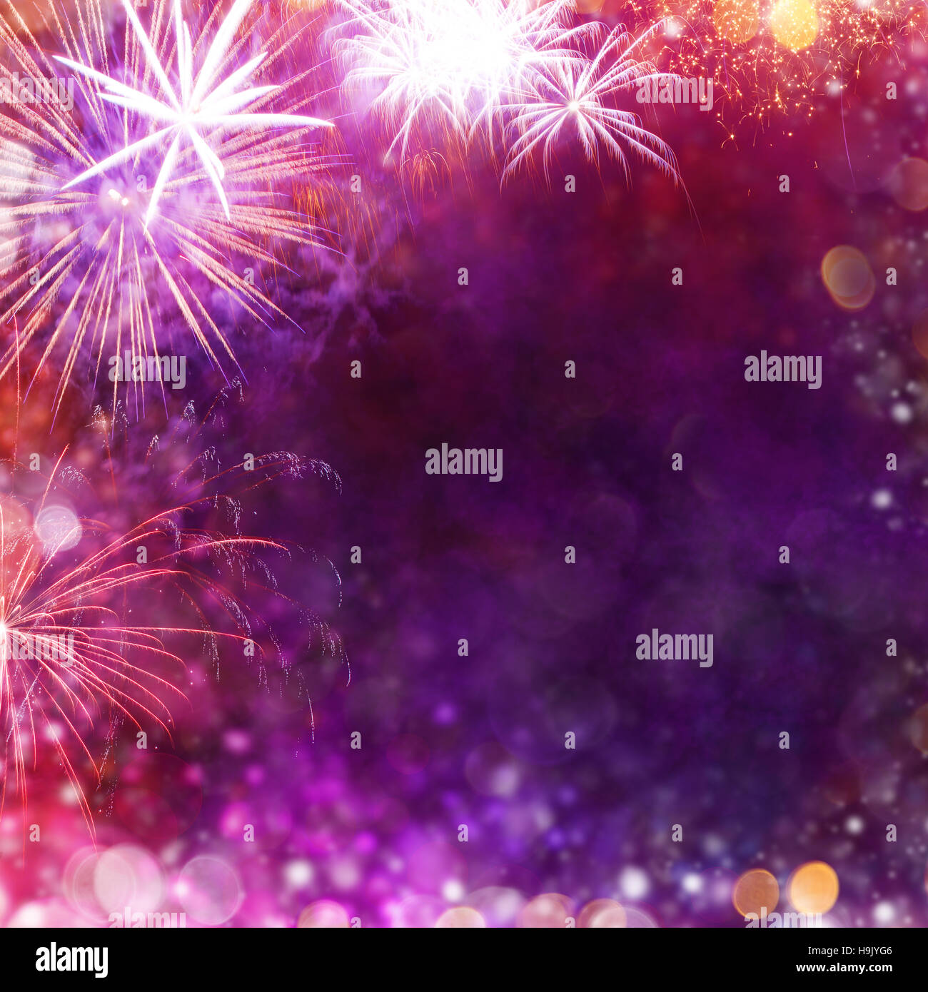 Abstract colored firework background with free space for text Stock ...