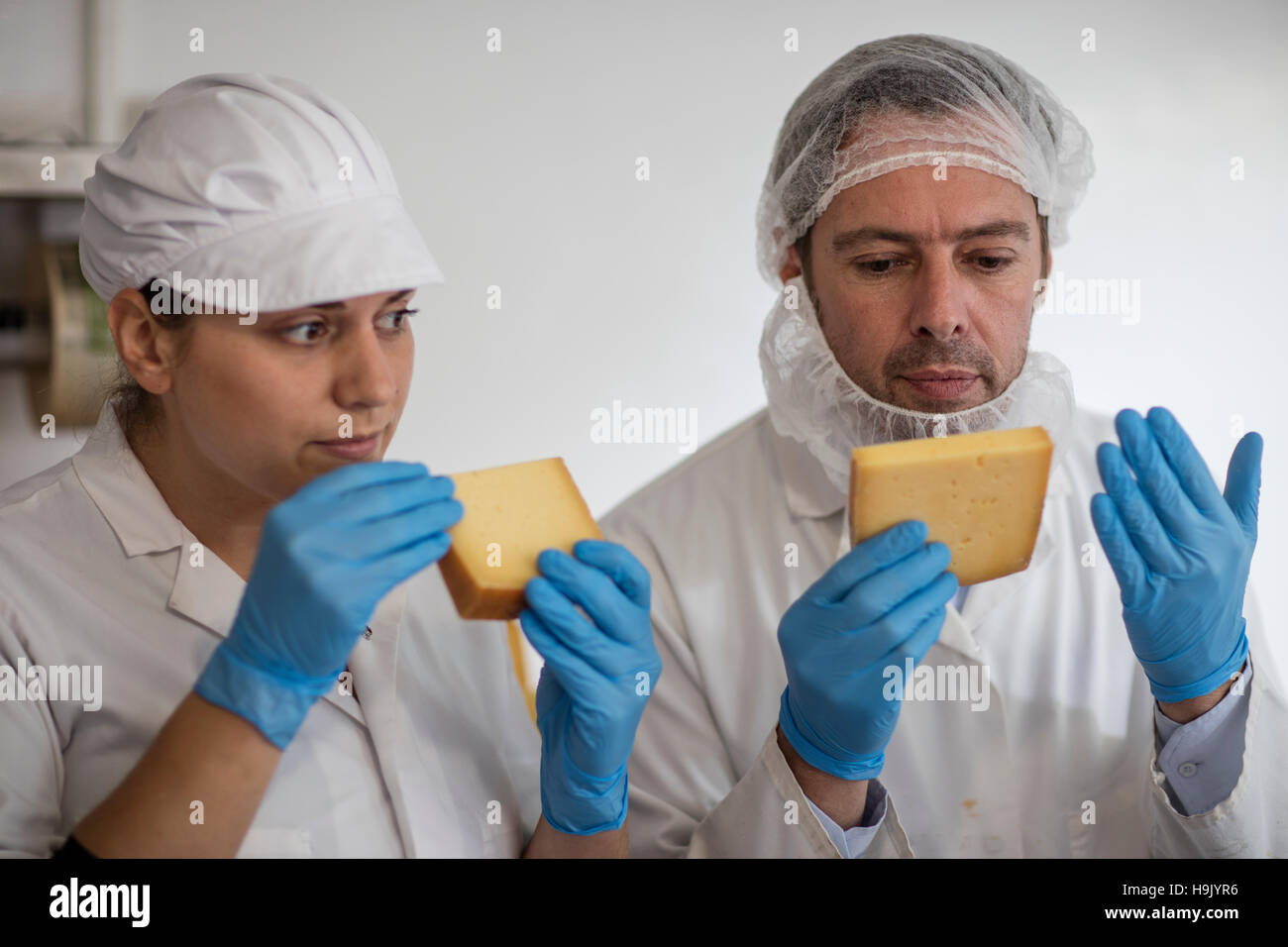 Workers testing hi-res stock photography and images - Alamy