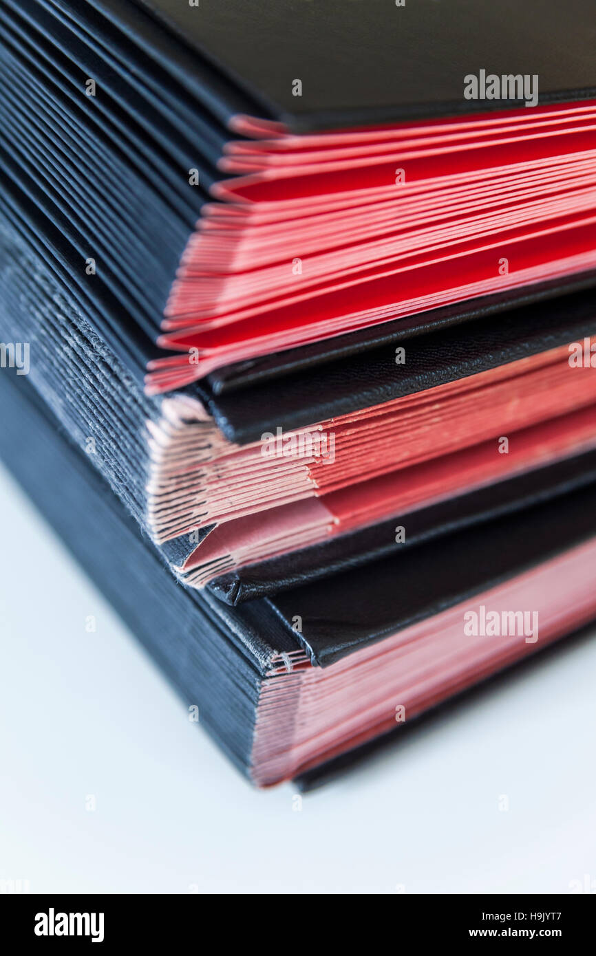 Stack of three files Stock Photo - Alamy