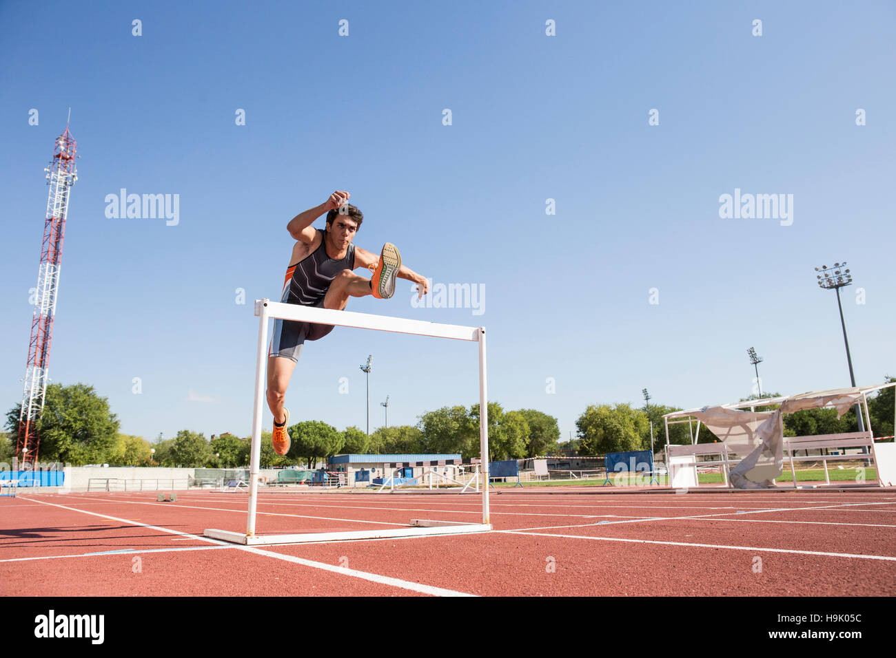 Hurdler low angle hi-res stock photography and images - Alamy