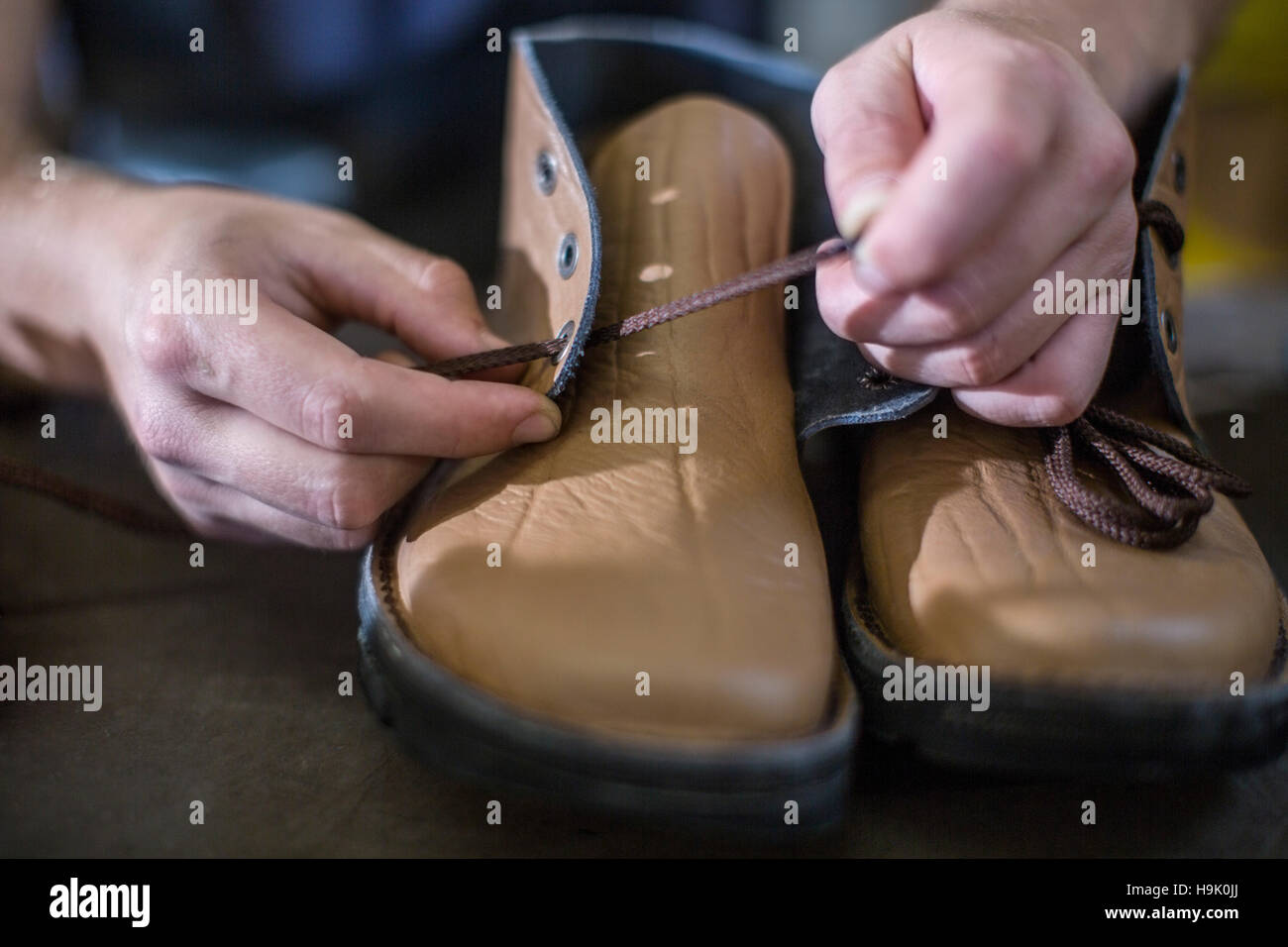 Attaching shoes hi-res stock photography and images - Alamy