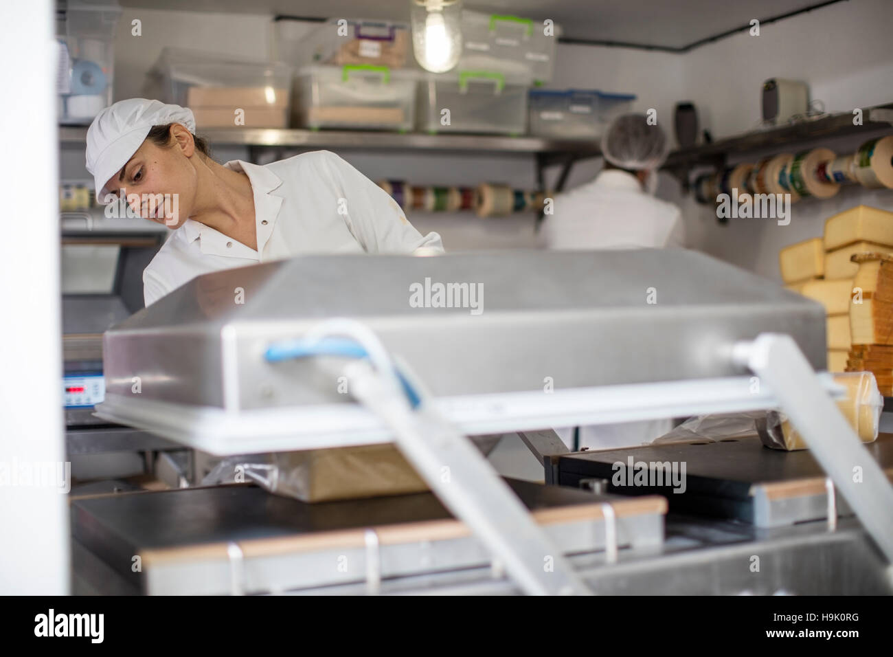 Cheese factory packaging cheese hi-res stock photography and images - Alamy