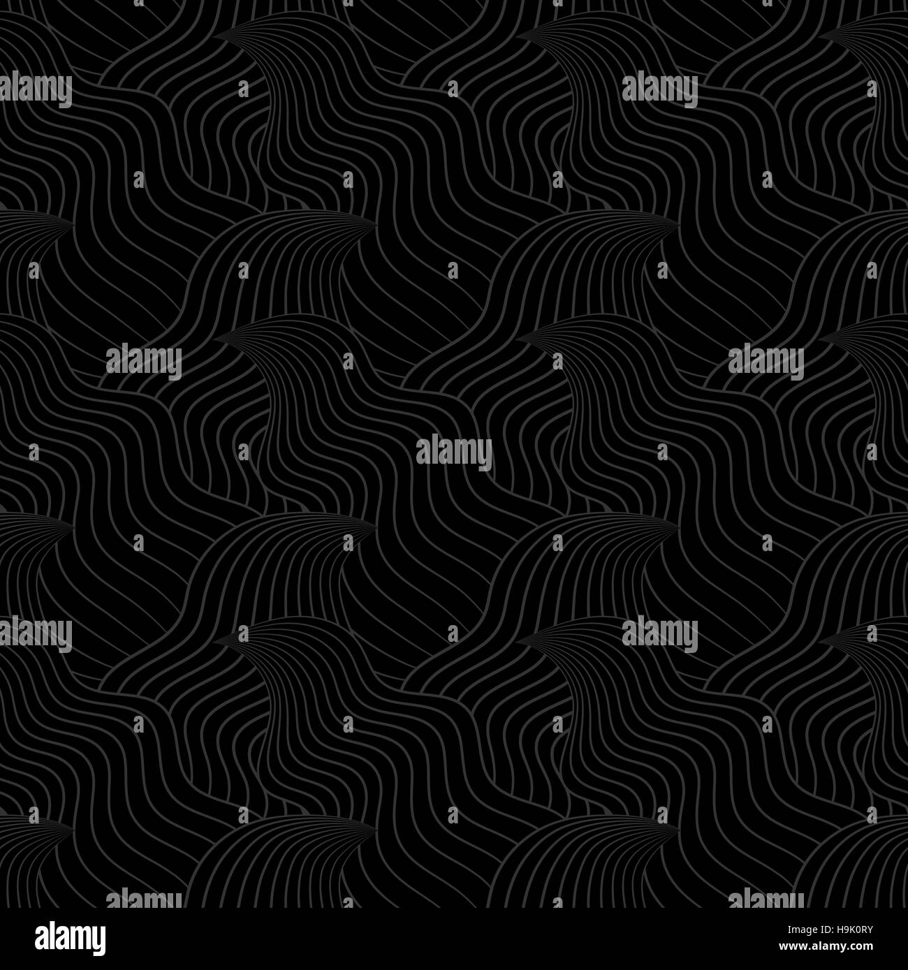 Color seamless abstract hand-drawn pattern, waves background Stock ...