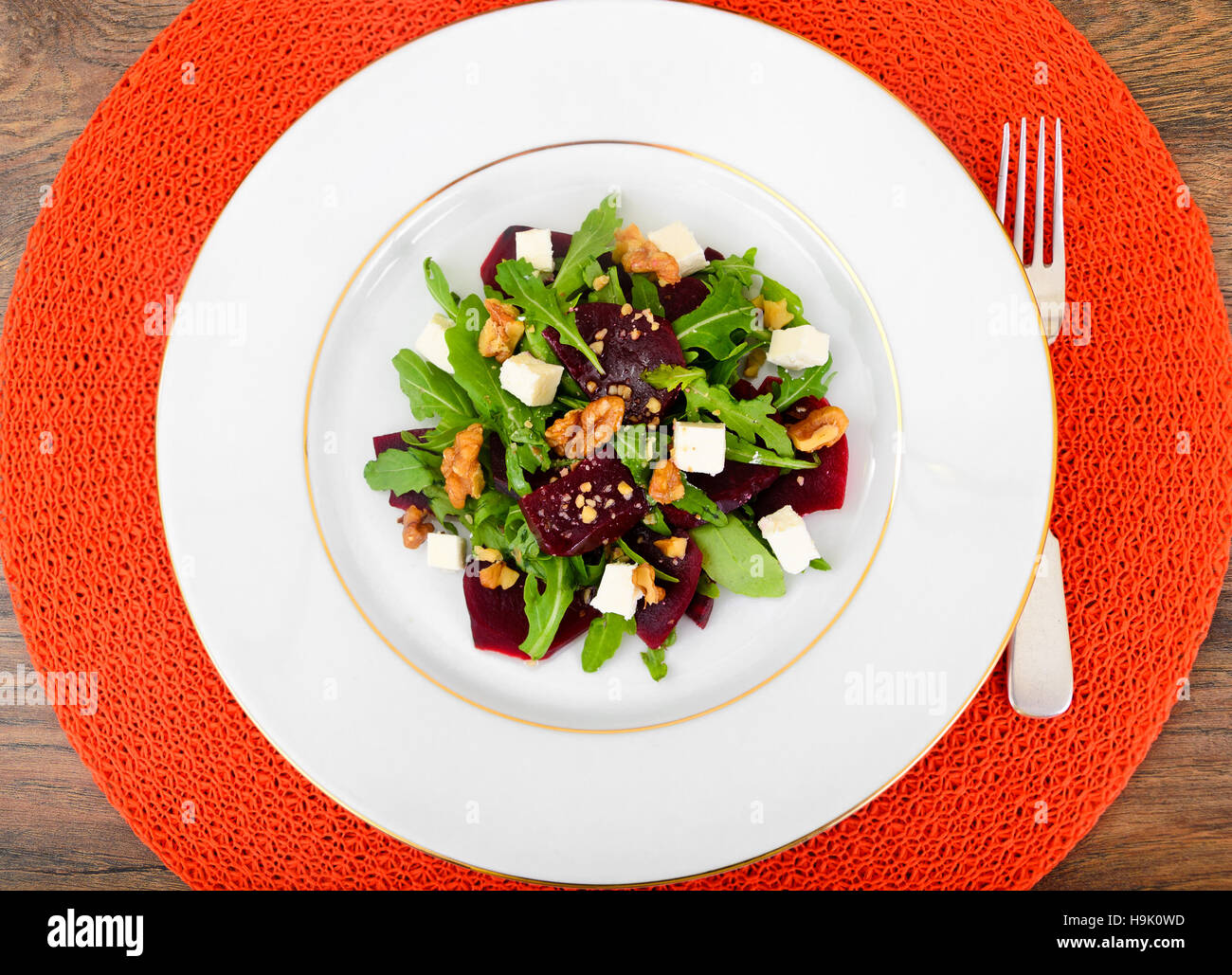 Salad of Raw Beets, Pears, Arugula, Roots, Sunflower Seeds and Cheese ...