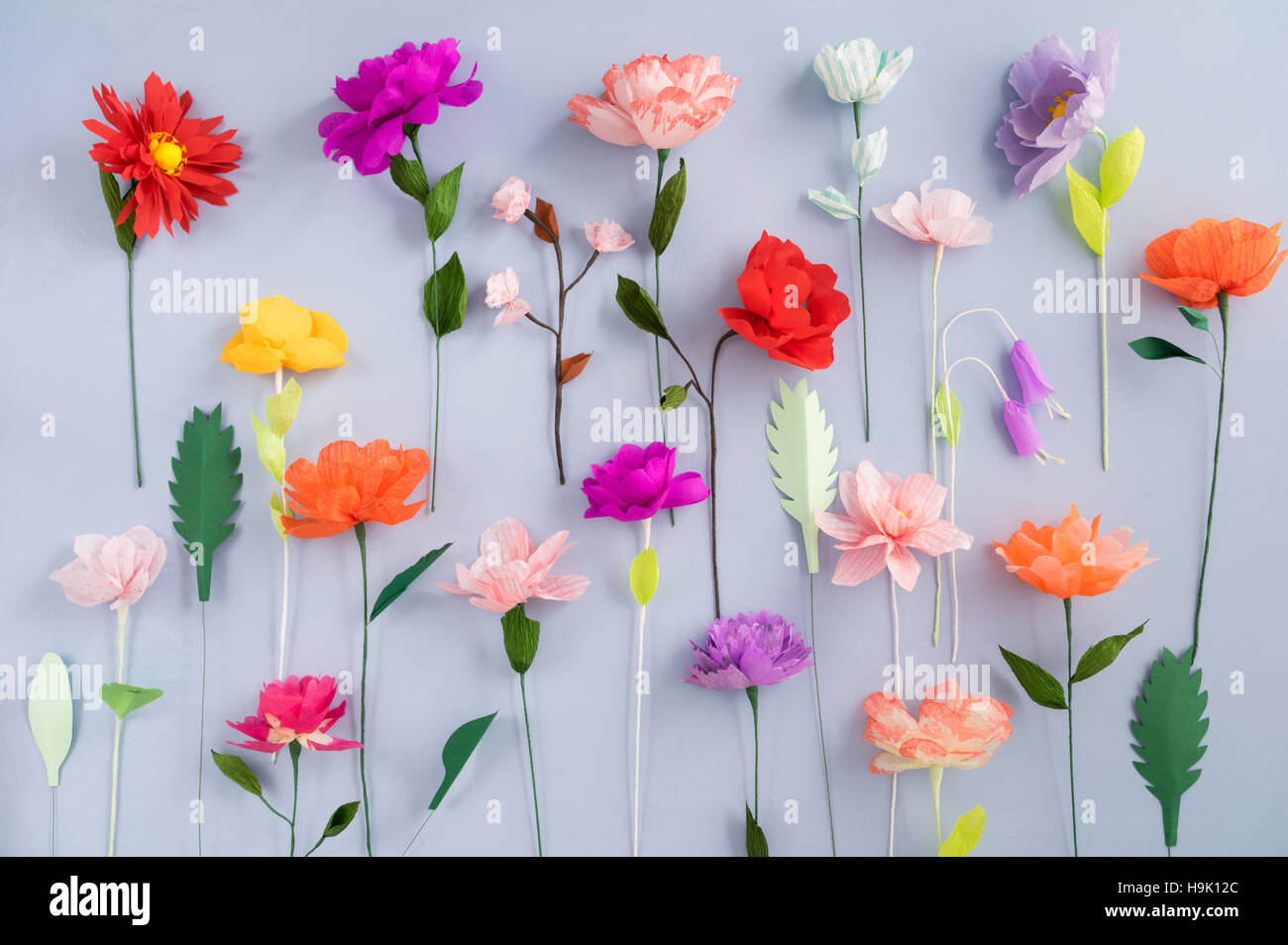 Handmade paper flowers Stock Photo - Alamy