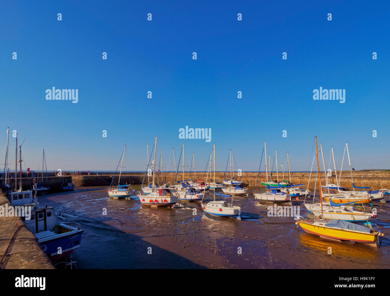 UK, Scotland, Edinburgh Area, Musselburgh, View of the Fisherrow ...