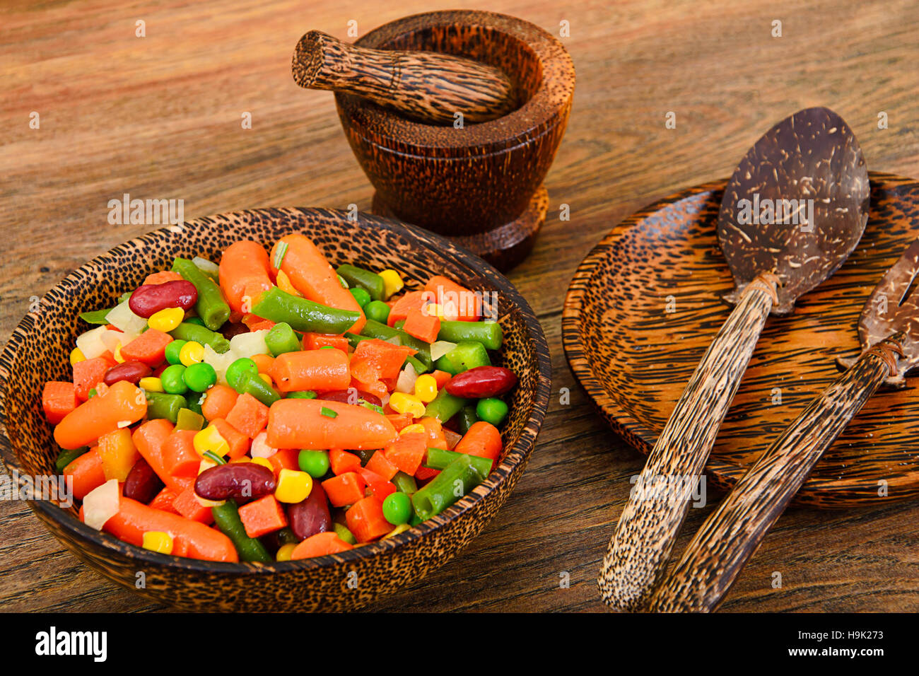 Mexican Mix of Vegetables. Tomatoes, Beans, Celery Root and Green Beans ...