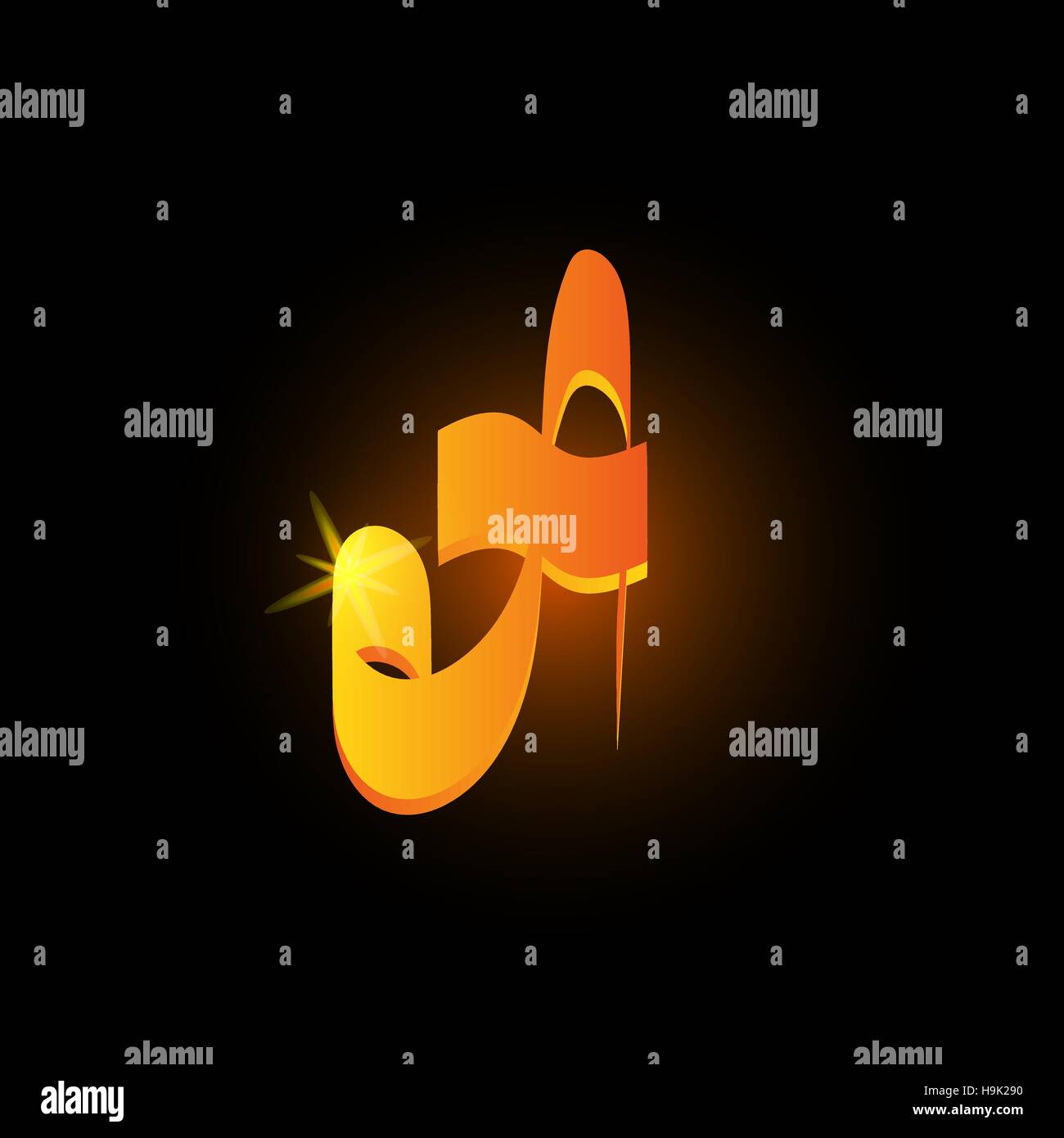 Golden arabic style letter a. Shiny latin alphabet element icon on ...