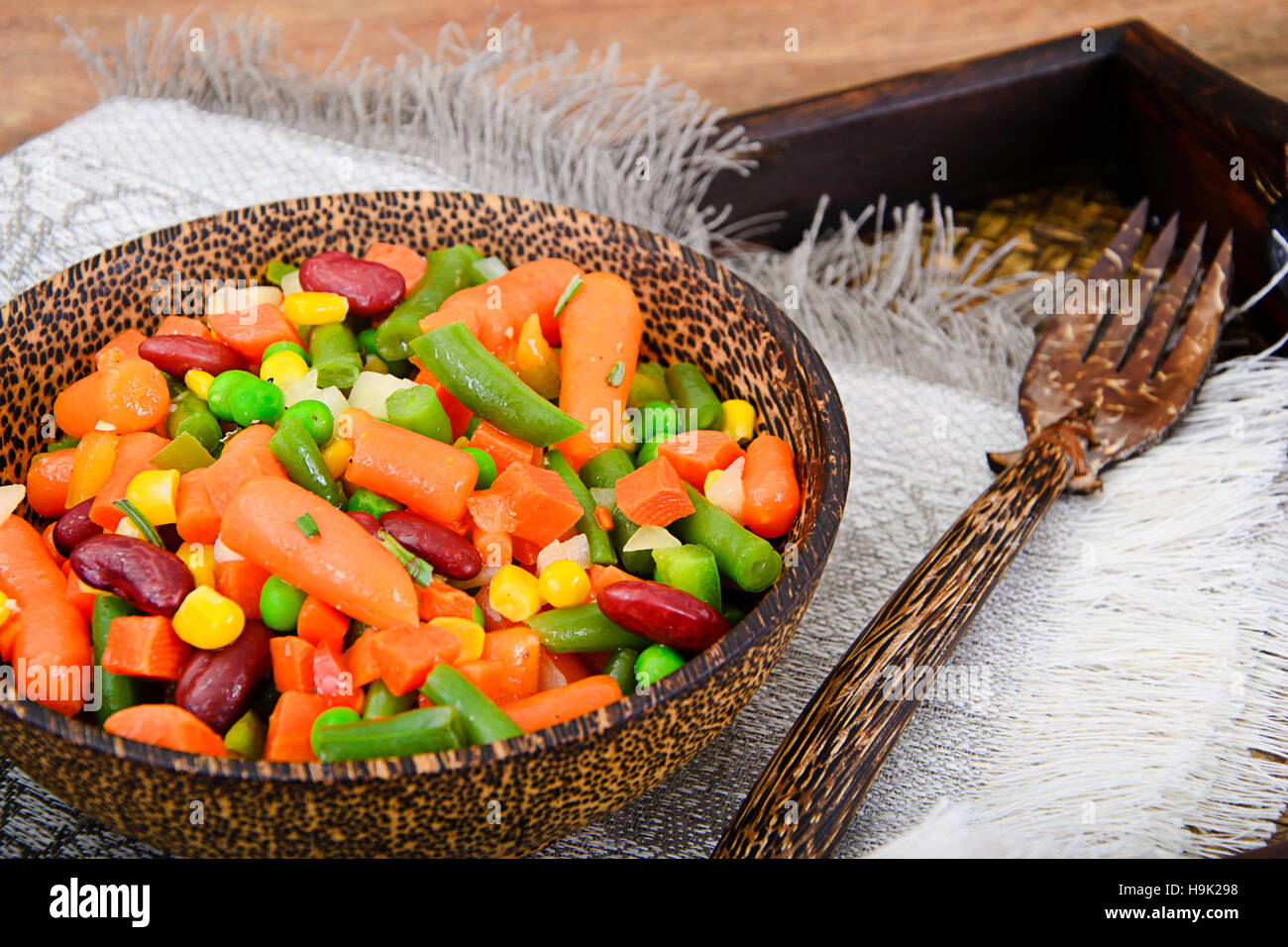 Mexican Mix of Vegetables. Tomatoes, Beans, Celery Root and Green Beans ...