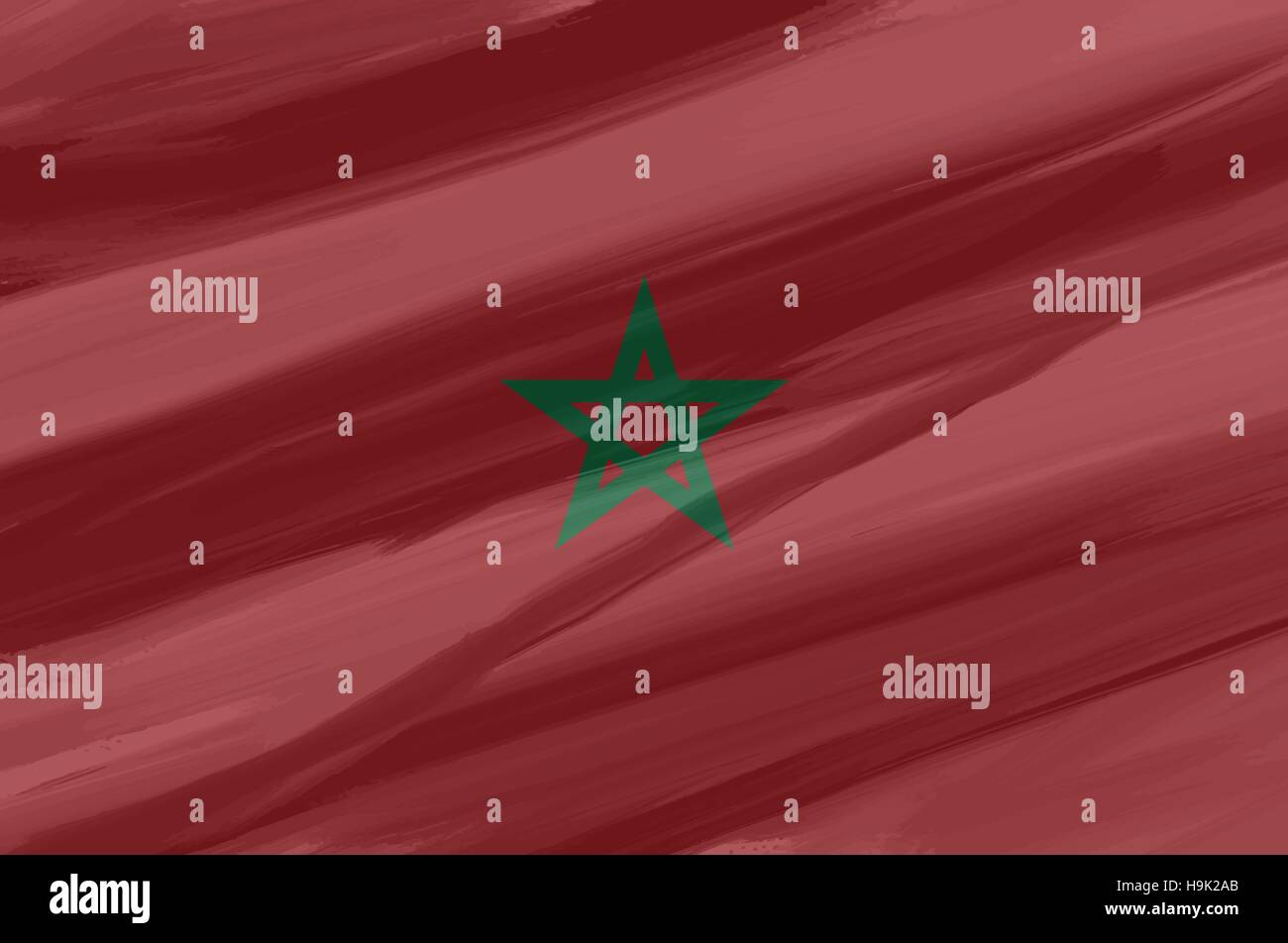 Morocco painted / drawn vector flag. Dramatic, unusual look. Vector ...
