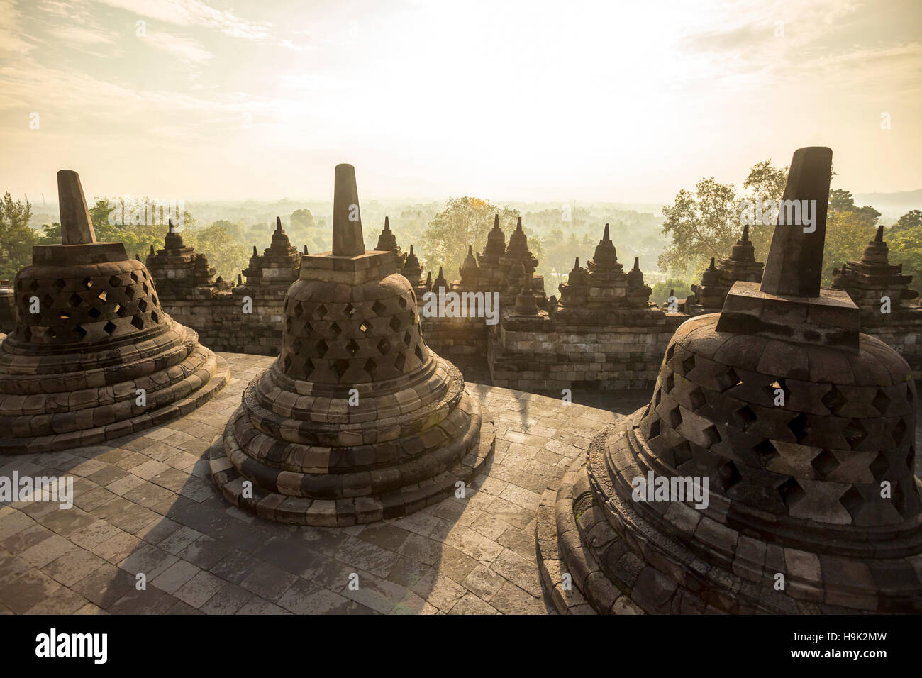 Indonesia, Java, Borobudur Temple Complex Stock Photo - Alamy