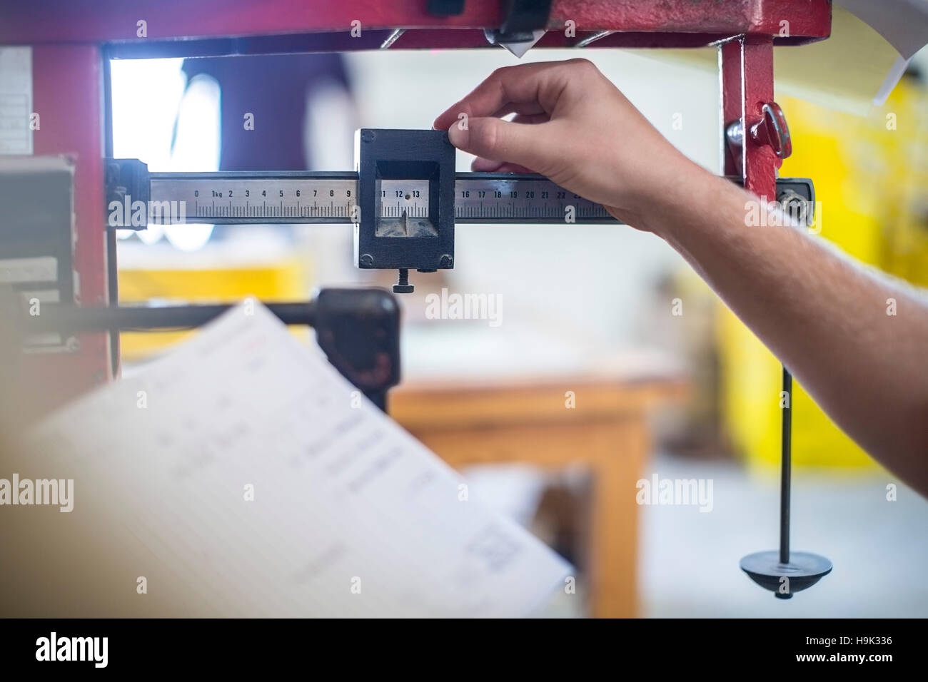 Adjusting measuring device Stock Photo - Alamy