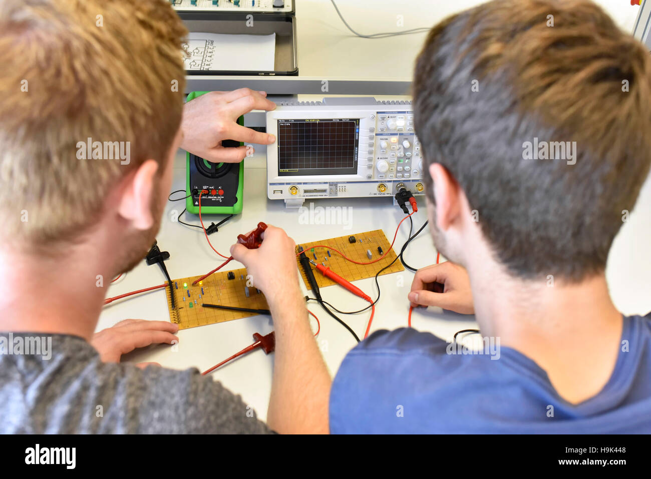 Technical students practising Stock Photo - Alamy