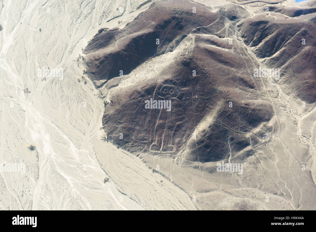 Peru, Nazca, Aerial view of geoglyphs of Nazca and Palpa, UNESCO World ...