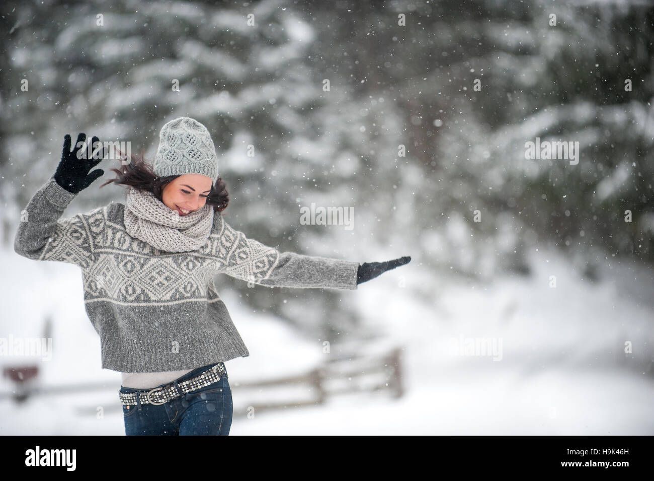 Dancing snow hi-res stock photography and images - Alamy