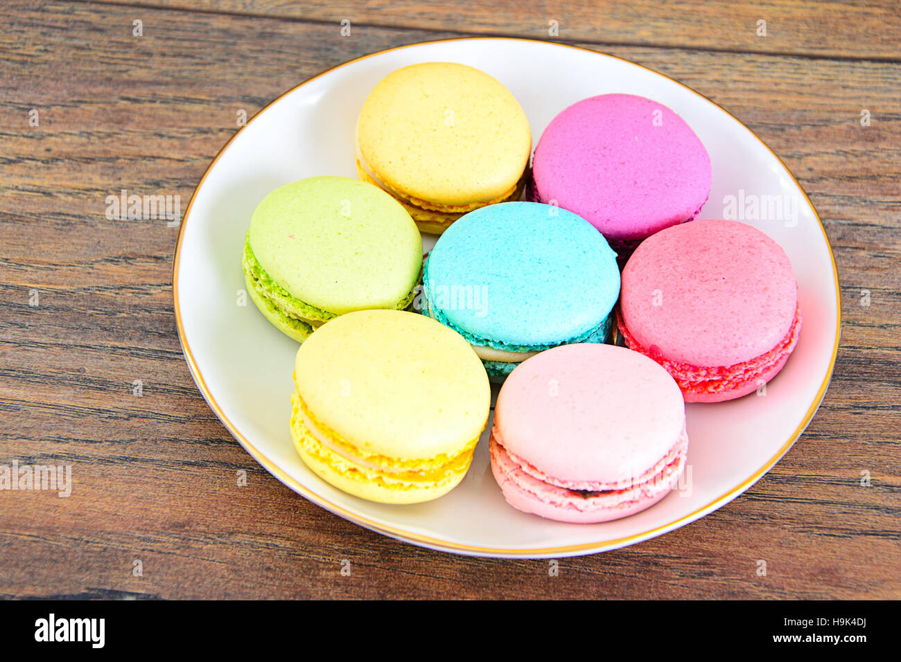 Sweet and Colourful French Macaroons. Studio Photo Stock Photo - Alamy