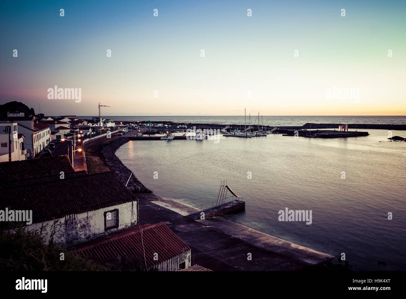 Portugal, Azores, Harbor of Lajes do Pico Stock Photo - Alamy