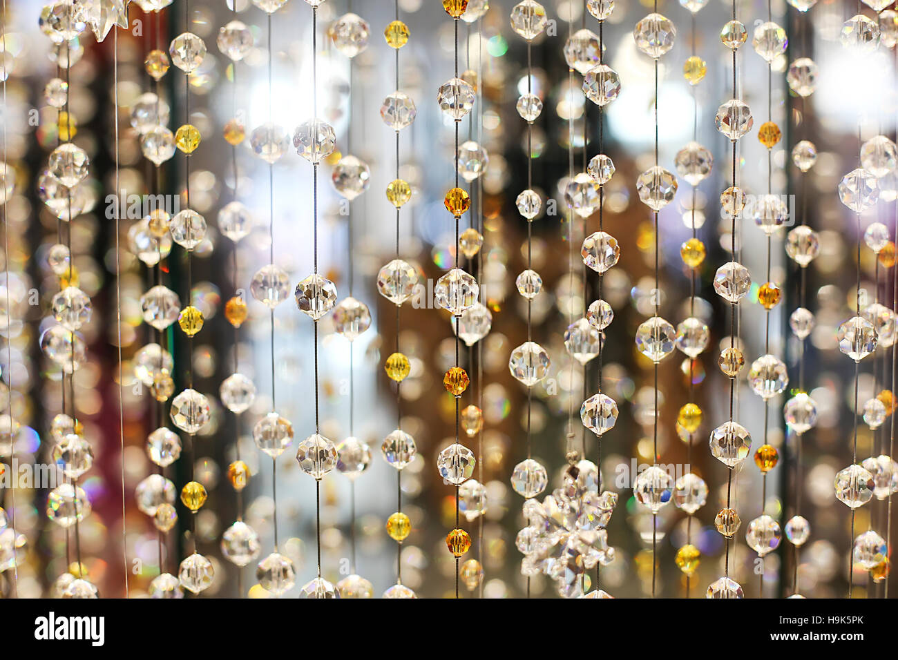 Crystal ornament hanging as a part of decoration Stock Photo - Alamy