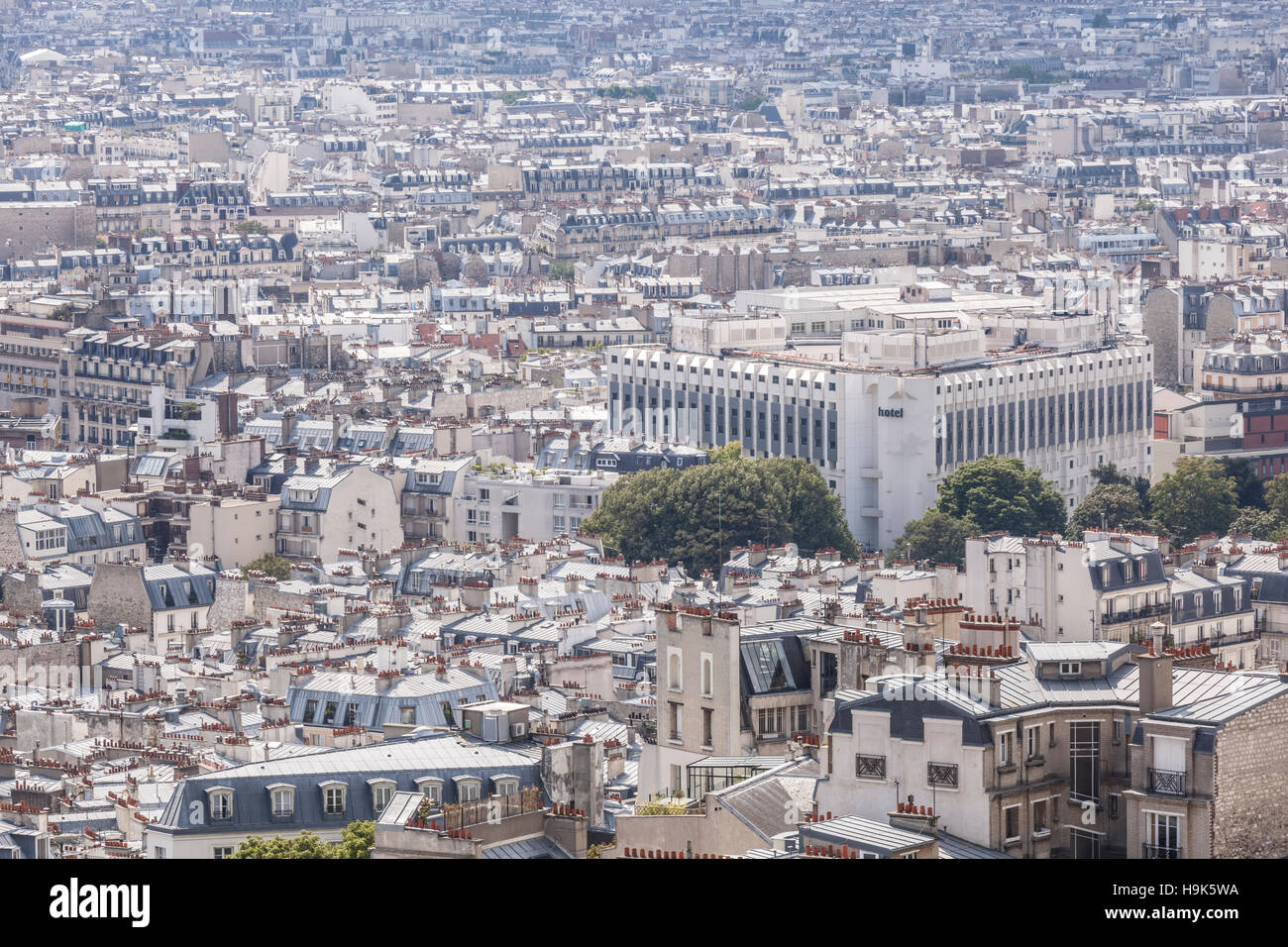 Looking across the rooftops of Paris Stock Photo - Alamy