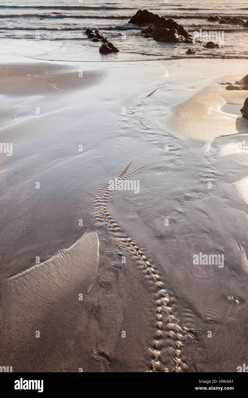 The beach of Welcombe Mouth on the north Devon coastline Stock Photo ...