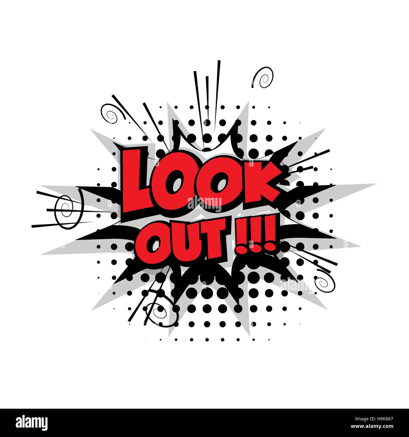 Comic text out pop hi-res stock photography and images - Alamy