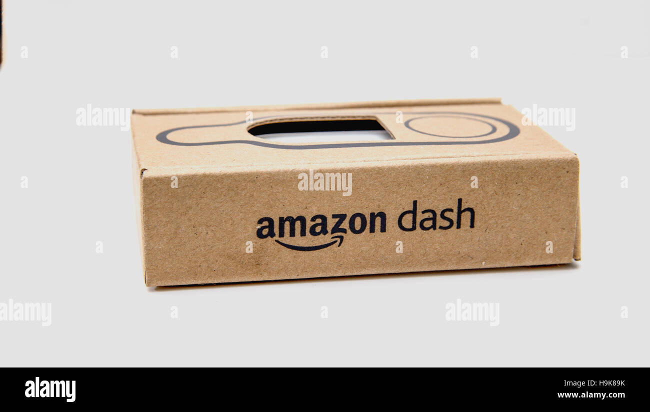 Amazon Dash Button. Illustrative editorial picture of Amazon dash ...