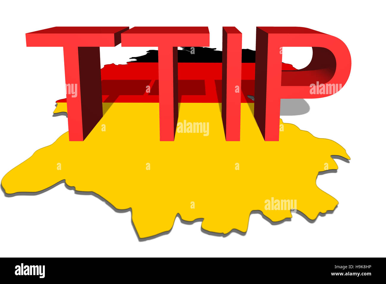 TTIP - Transatlantic Trade and Investment Partnership on Germany map ...