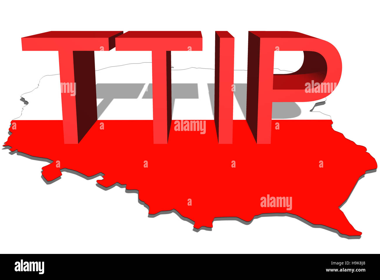TTIP - Transatlantic Trade and Investment Partnership on Poland map ...