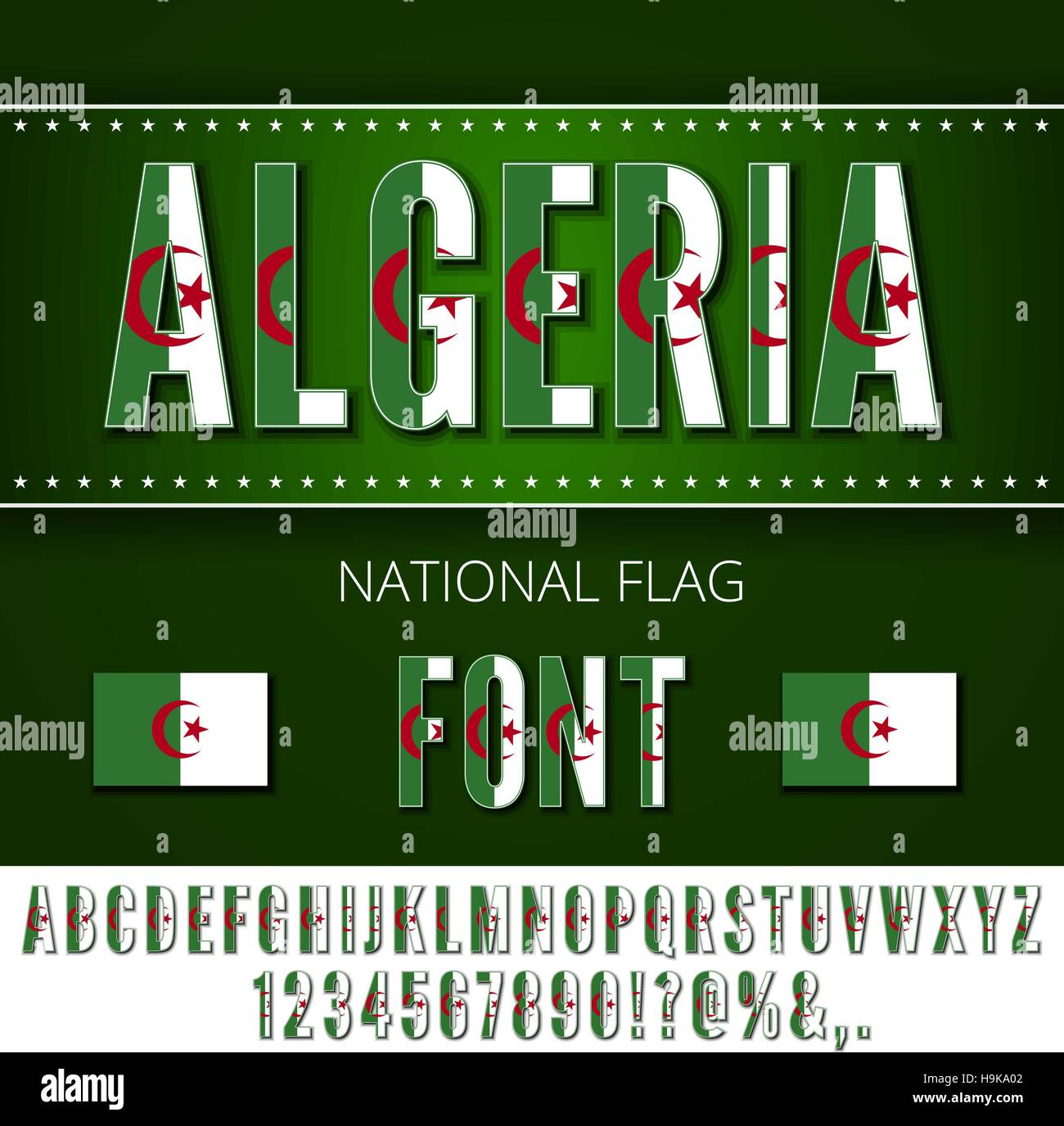 National Flag Font Stock Vector Image & Art - Alamy
