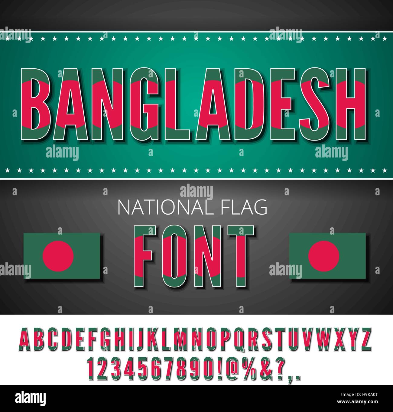 National Flag Font Stock Vector Image & Art - Alamy