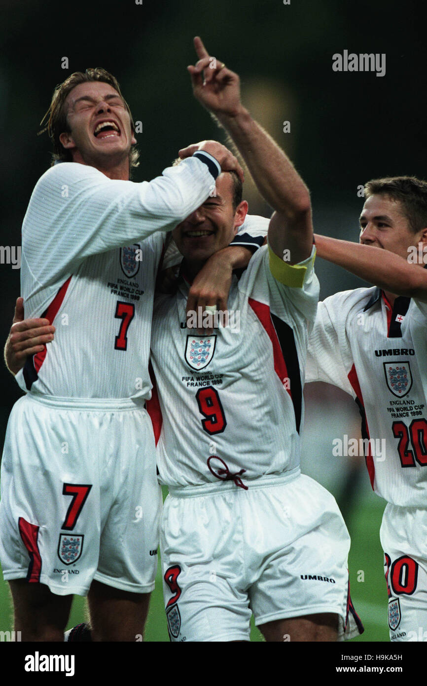 SHEARER CELEBRATES FIRST GOAL ENGLAND V ARGENTINA 30 June 1998 Stock ...