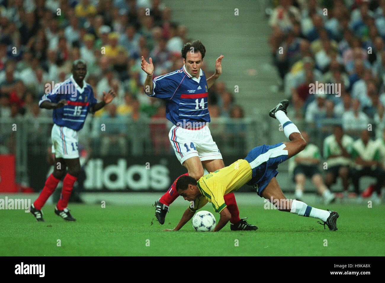 DENILSON & BOGHOSSIAN BRAZIL V FRANCE 12 July 1998 Stock Photo - Alamy