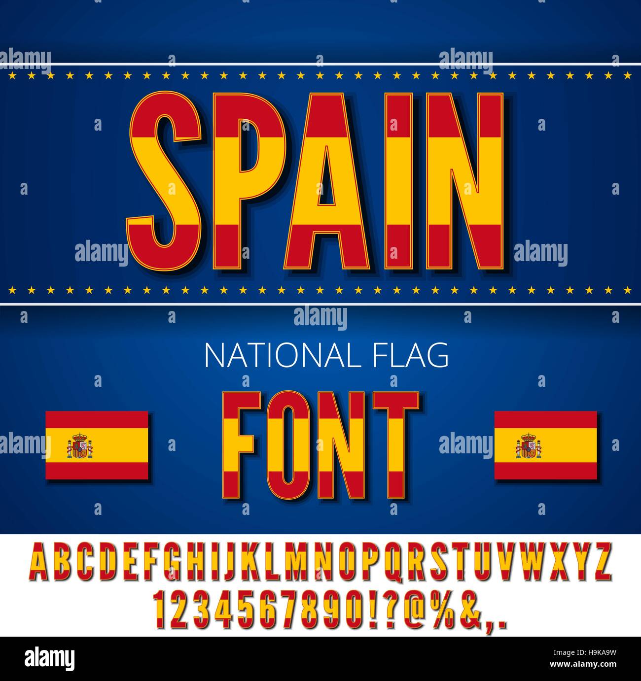 National Flag Font Stock Vector Image & Art - Alamy
