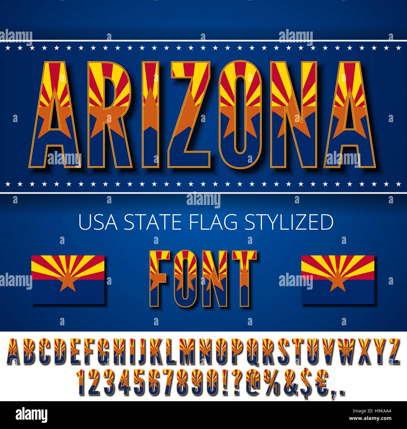 USA flag font Stock Vector Image & Art - Alamy