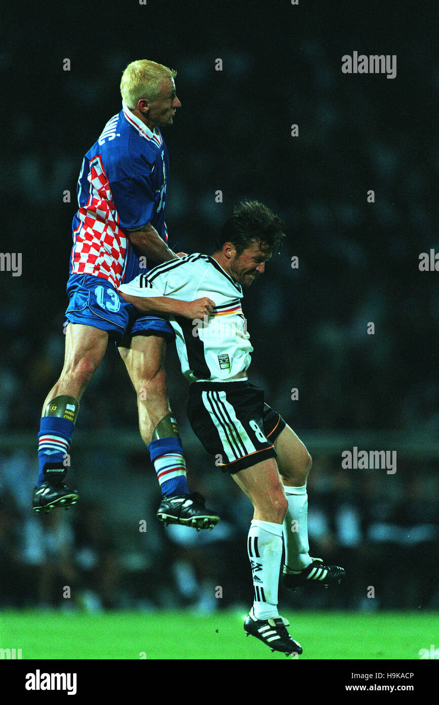 LOTHAR MATTHAUS & MARIO STANIC GERMANY V CROATIA 04 July 1998 Stock ...