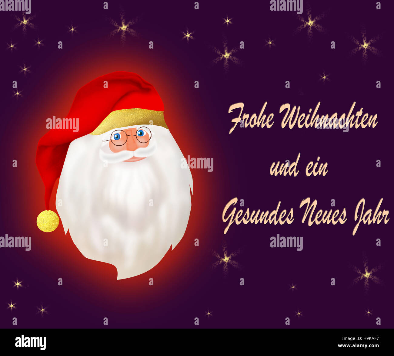 german greeting card for Christmas Stock Photo - Alamy