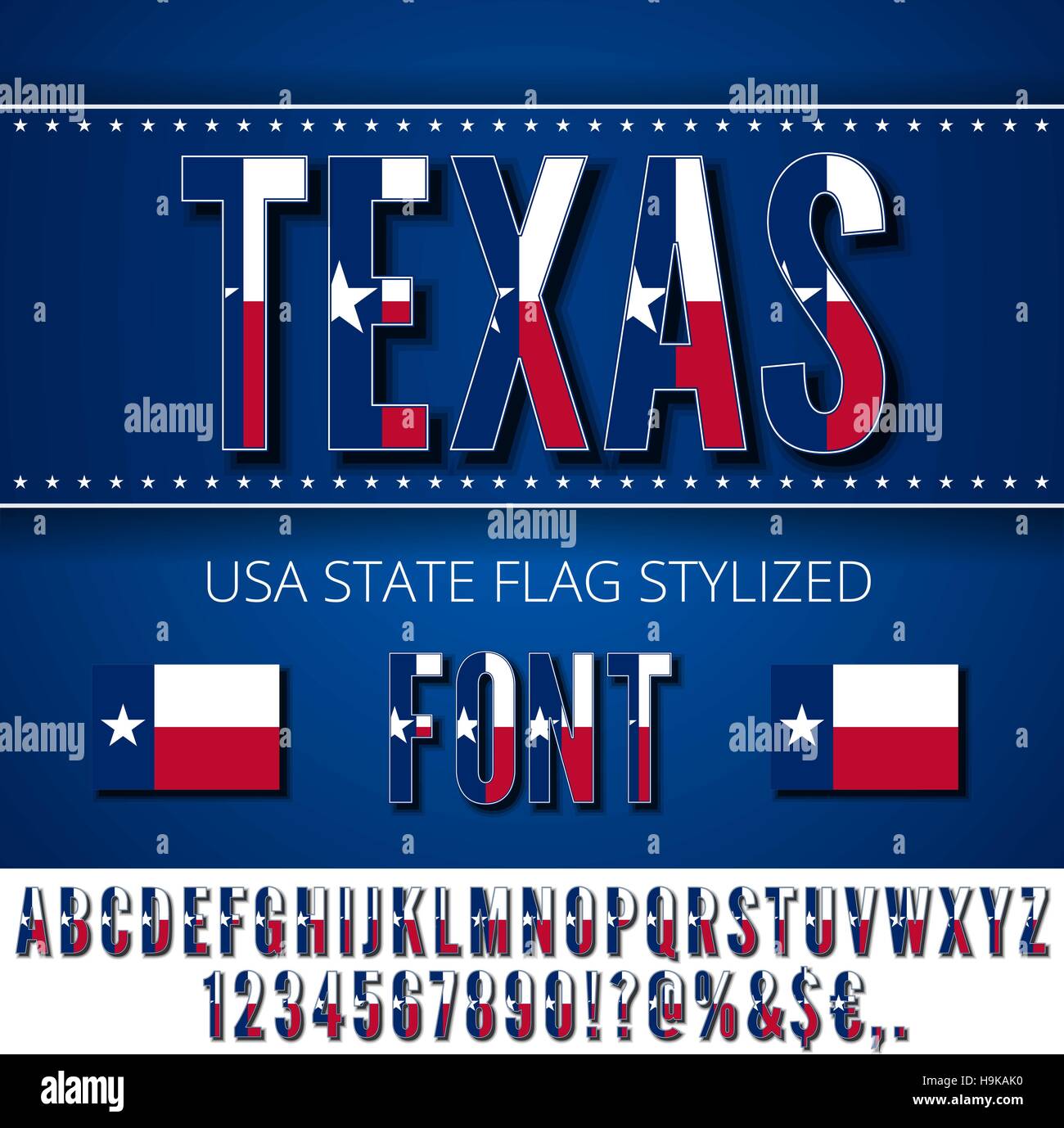 USA flag font Stock Vector Image & Art - Alamy