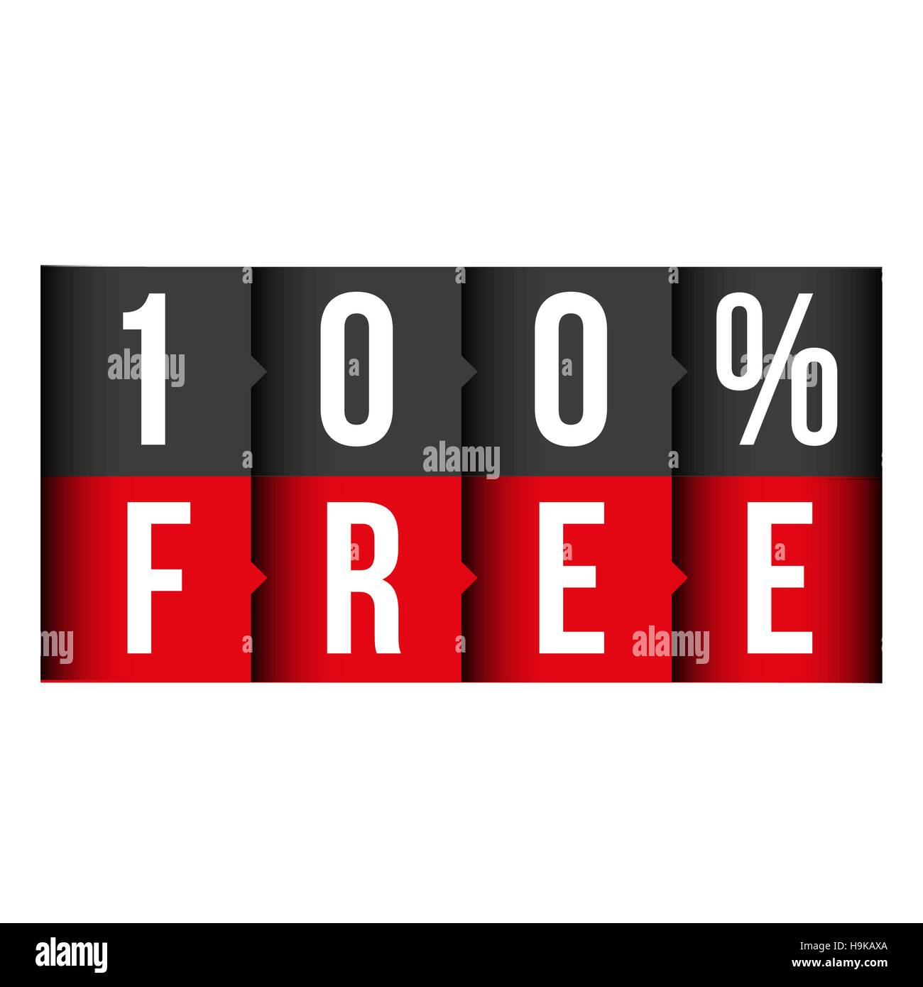 Hundred percent free vector lettering Stock Vector Image & Art - Alamy