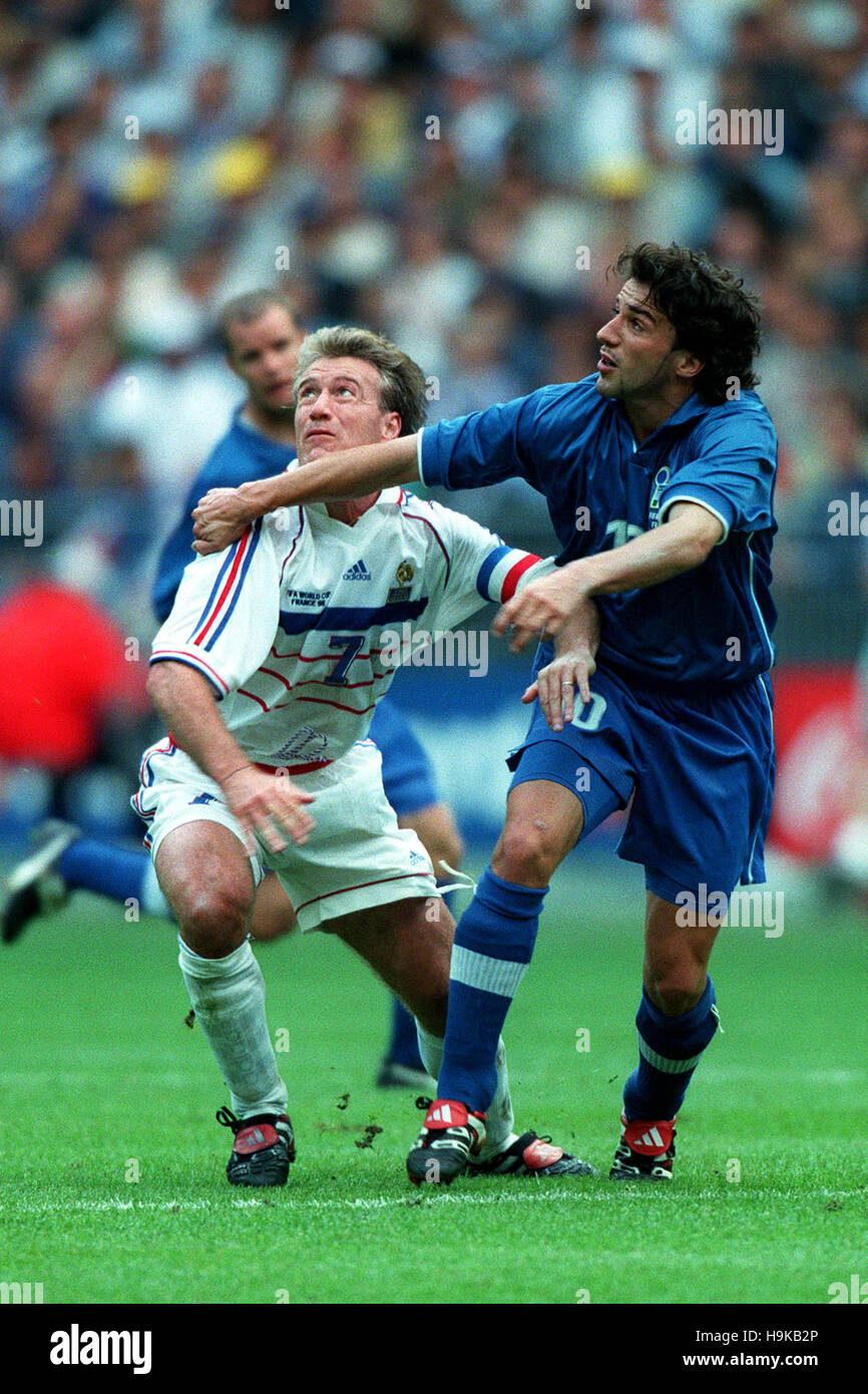 DIDIER DESCHAMPS & DEL PIERO FRANCE V ITALY 03 July 1998 Stock Photo ...