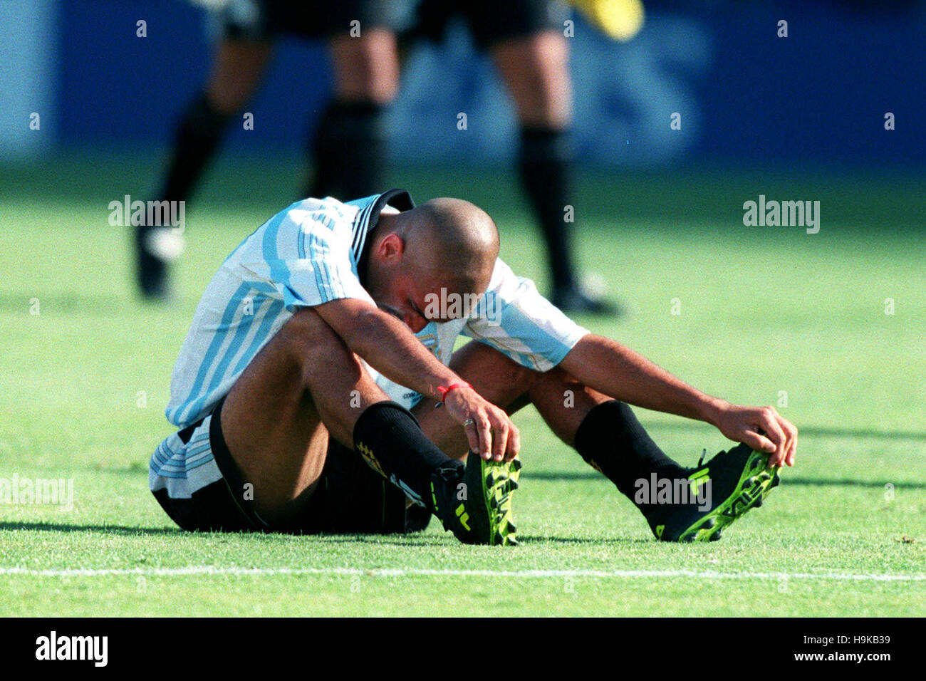 JUAN VERON AFTER LOSING ARGENTINA V HOLLAND 04 July 1998 Stock Photo ...