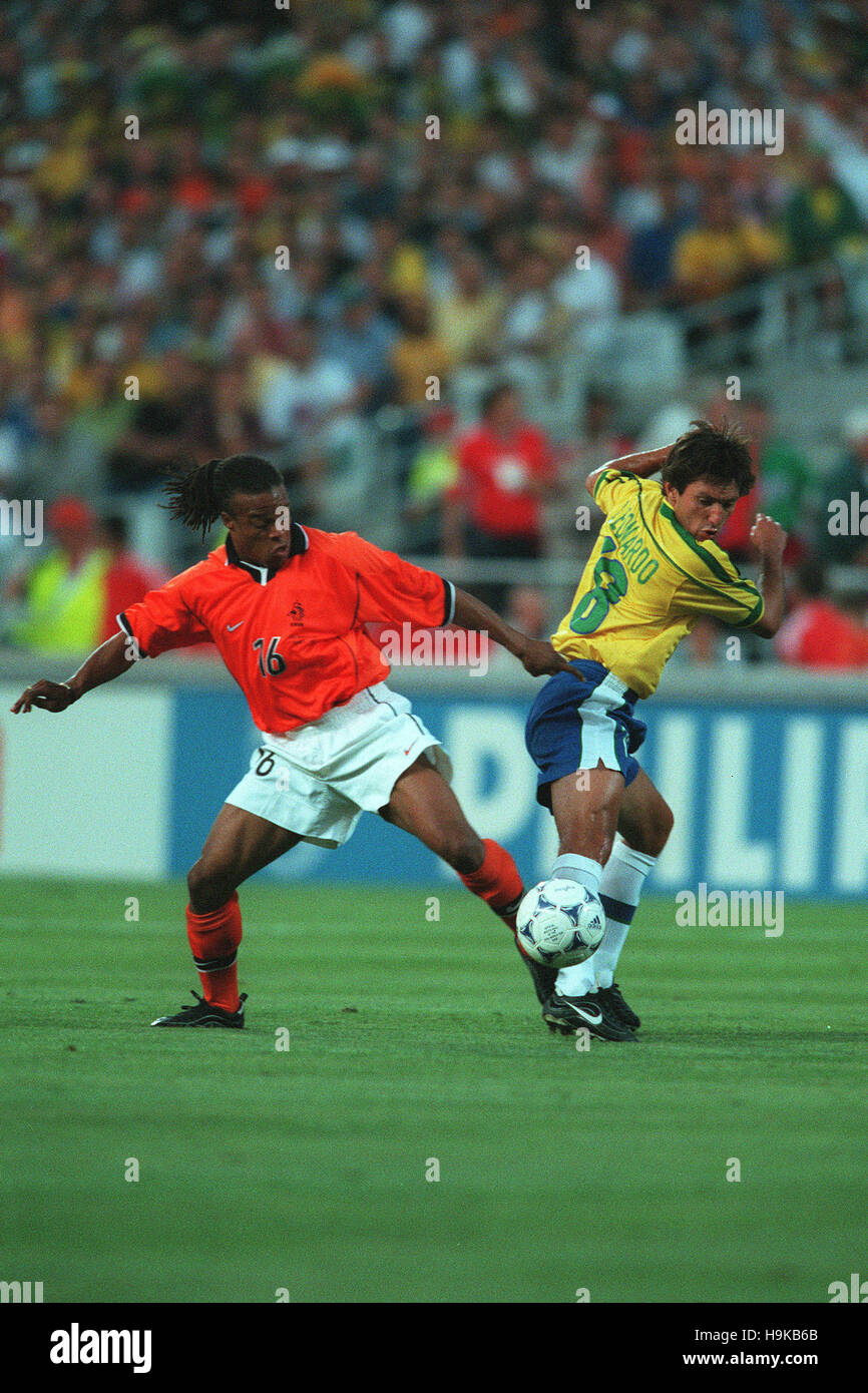 LEONARDO & EDGAR DAVIDS BRAZIL V HOLLAND 07 July 1998 Stock Photo - Alamy
