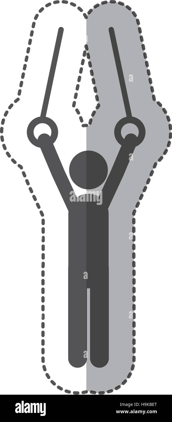 Pictogram practice artistic gymnastics icon. Sport hobby people person ...