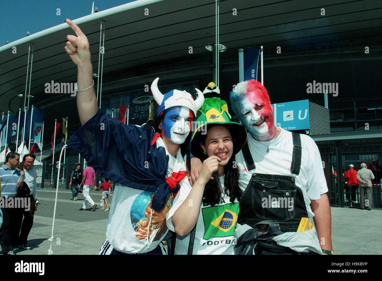 FOOTBALL FANS STADE DE FRANCE WORLD CUP FINAL FRANCE 98 12 July 1998 ...