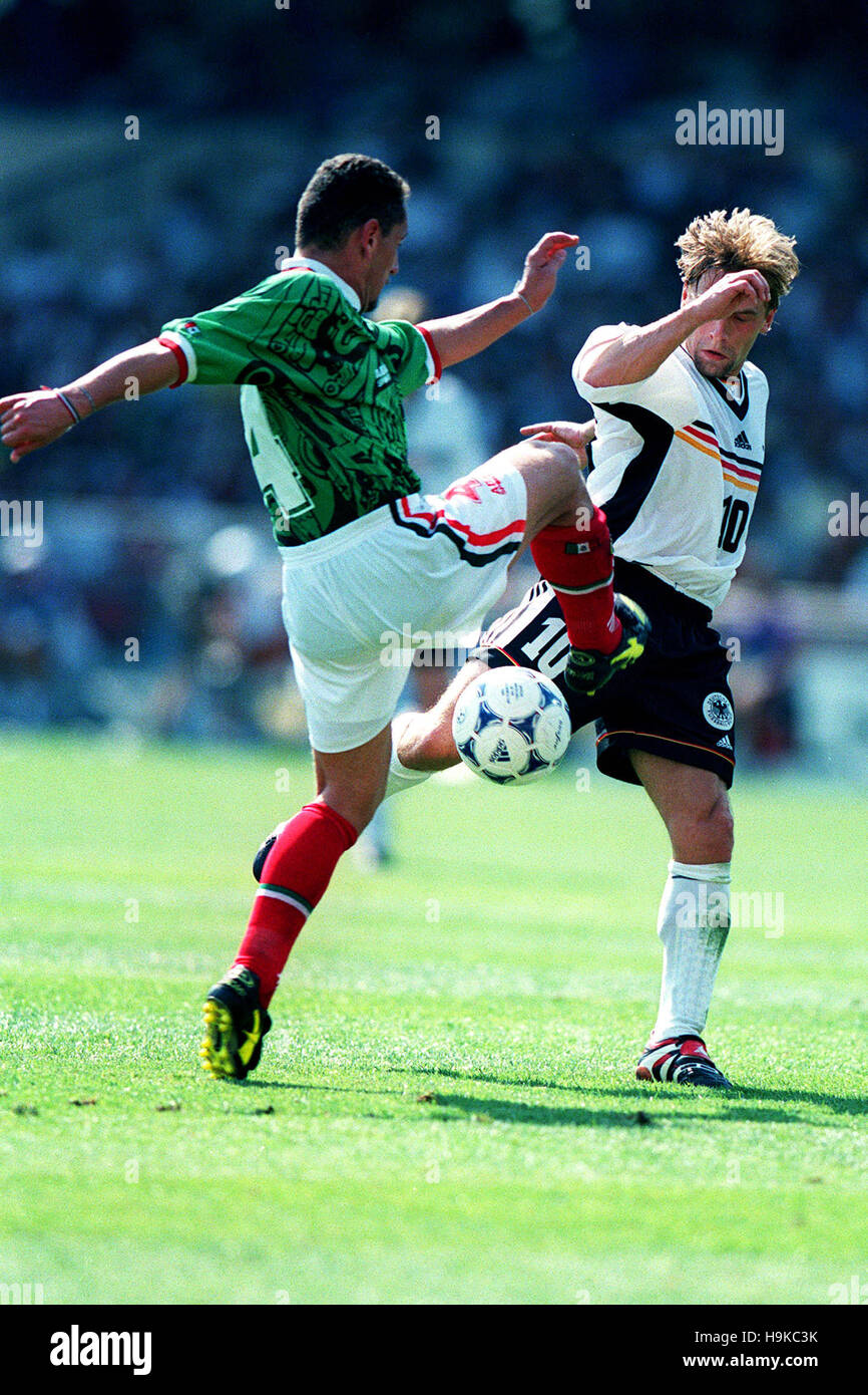 THOMAS HASSLER & GERMAN VILLA GERMANY V MEXICO 30 June 1998 Stock Photo ...