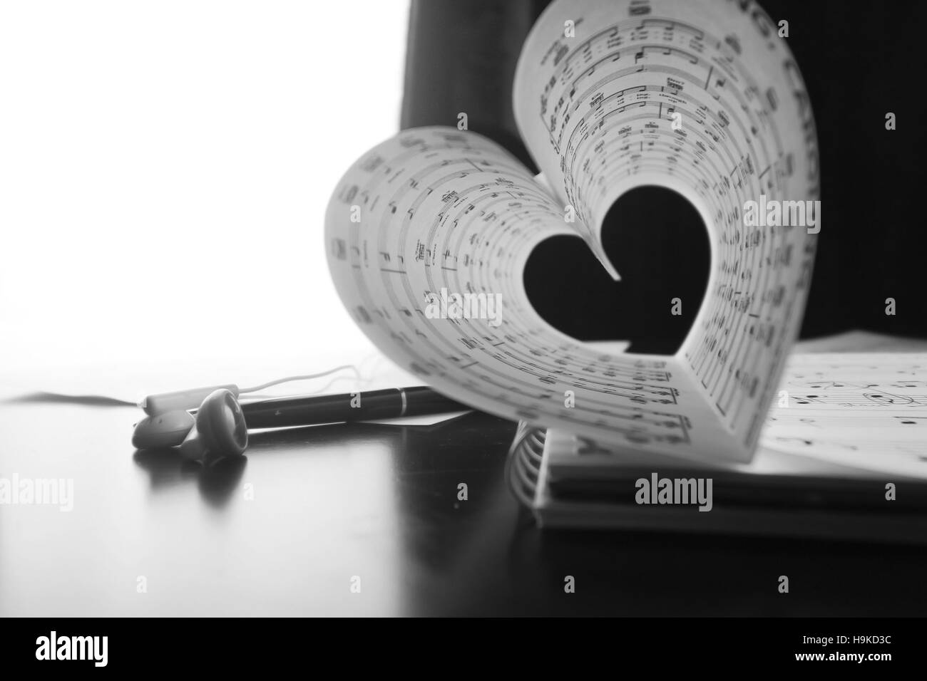 music series in the form of heart Stock Photo - Alamy