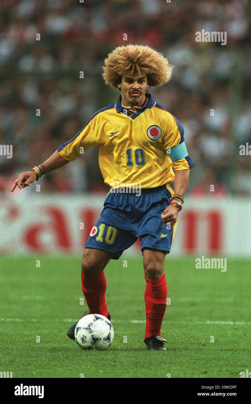 CARLOS VALDERRAMA COLOMBIA & TAMPA BAY MUTINY 26 June 1998 Stock Photo ...