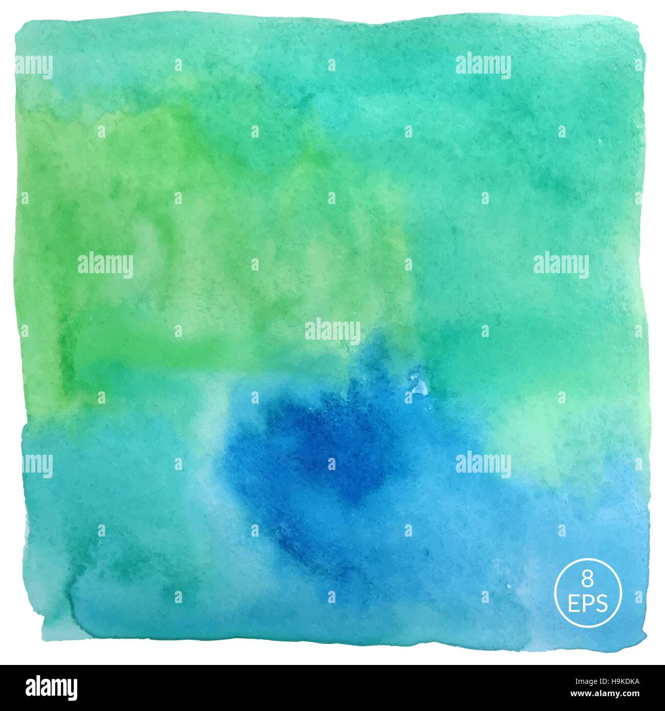 Vector watercolor hand drawn square isolated on white backdrop ...