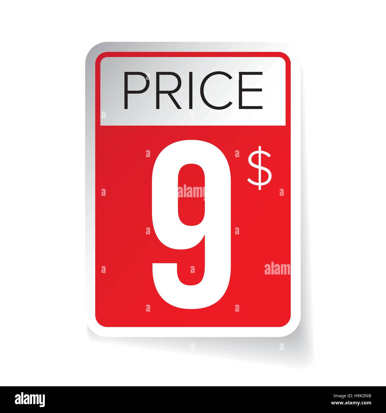 Price Tag vector sticker - Nine usd Stock Vector Image & Art - Alamy