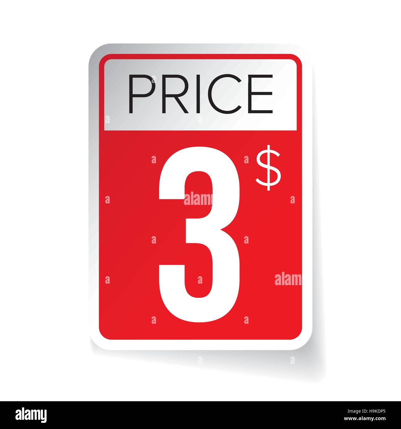 Price Tag vector sticker - Three usd Stock Vector Image & Art - Alamy