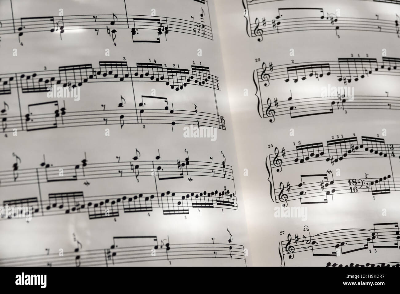multiple beautiful detailed views of piano keys and notes and sheet ...